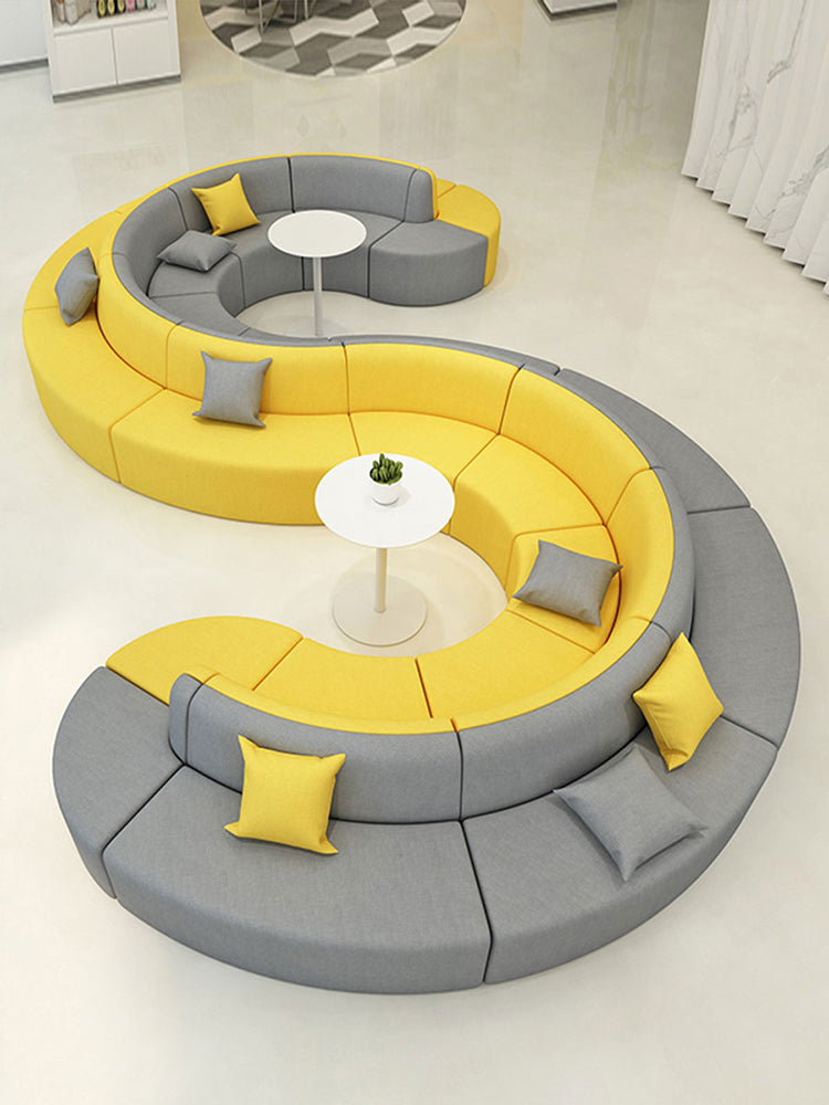 Chiquitos Modern S shape office sofa set furniture floor modular secti ...